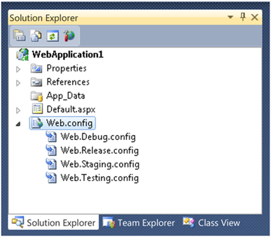 Vishal Joshi's Tangent: Web Deployment: Web.Config Transformation